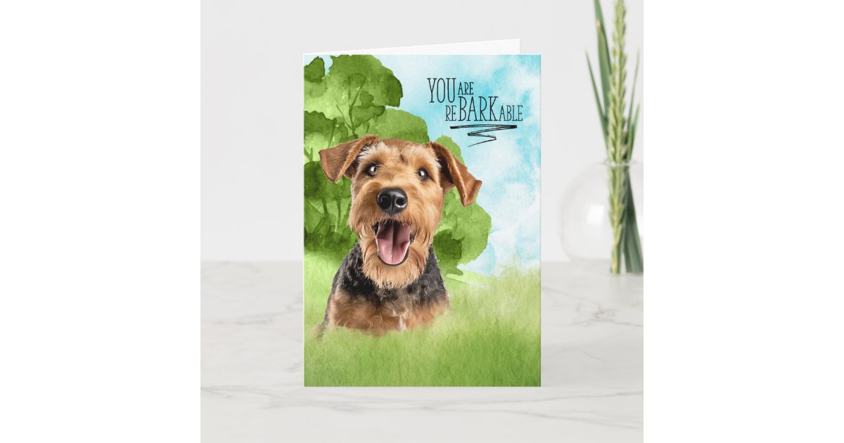 お祝いreBARKable Airedale Terrier Dog カード | Zazzle.co.jp