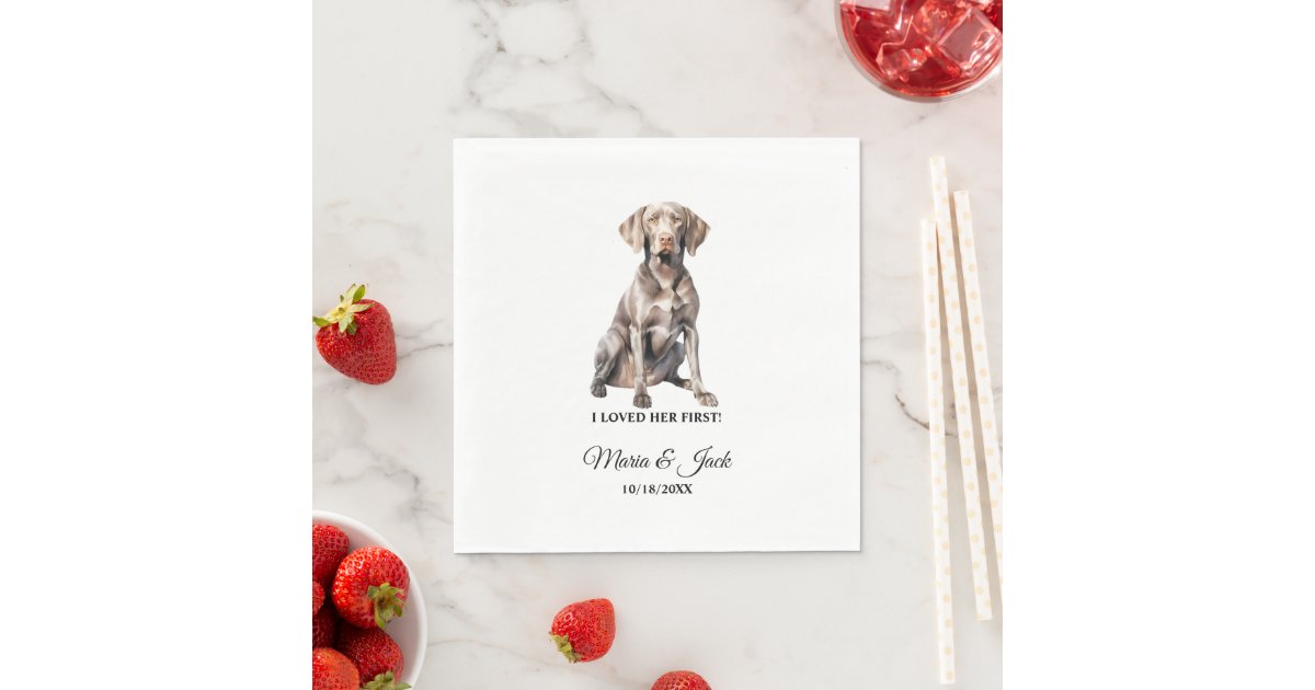 ウェマ結婚ラー犬のナプキンと写真 スタンダードランチョンナプキン | Zazzle.co.jp