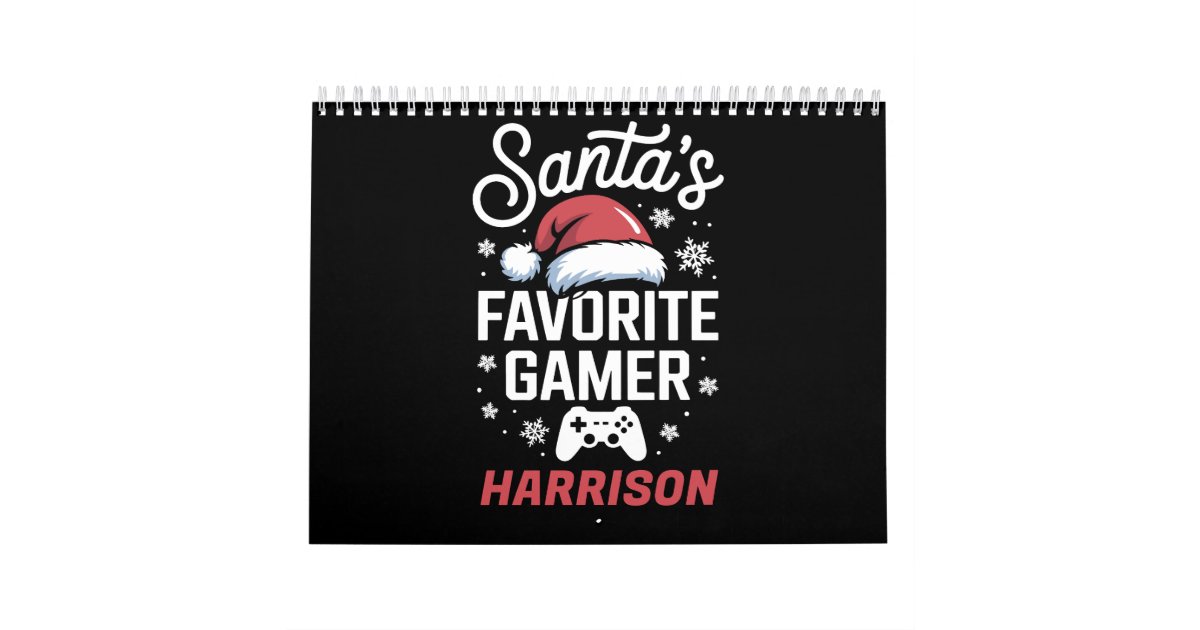 サンタのお気に入りのゲーマー - カスタマイズされたゲーミングクリスマス カレンダー | Zazzle.co.jp