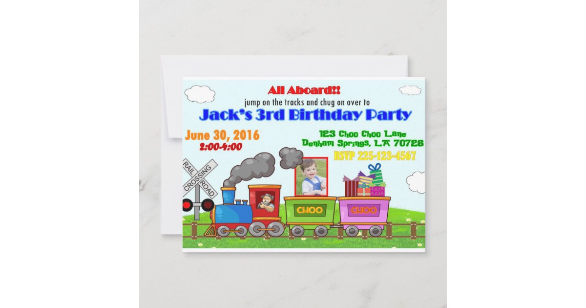 列車の誕生日の招待状 招待状 | Zazzle.co.jp