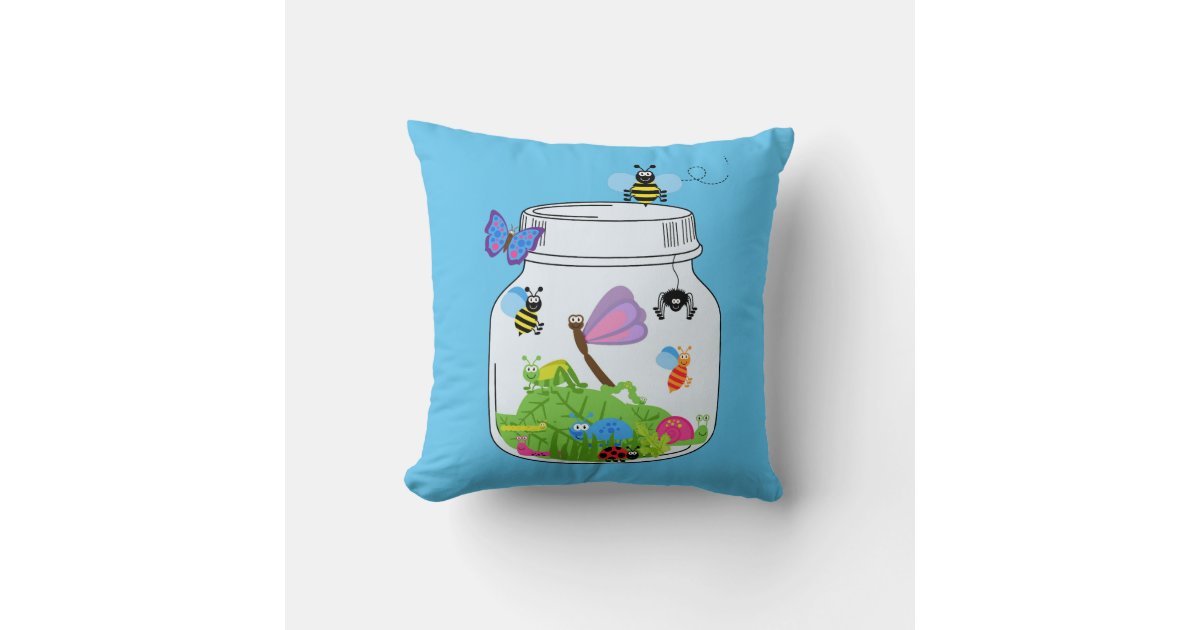 昆虫の虫の入った虫の入った壺バチバチ クッション | Zazzle.co.jp