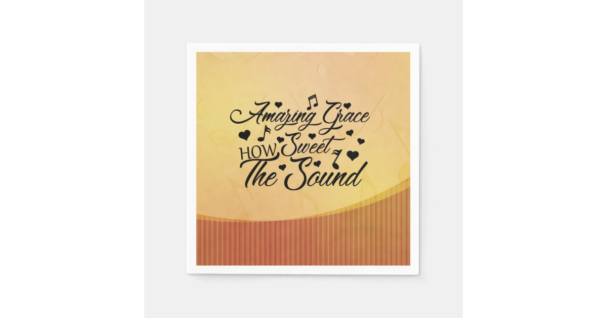 素晴らしい恵みどのように音の賛美歌 スタンダードカクテルナプキン | Zazzle.co.jp