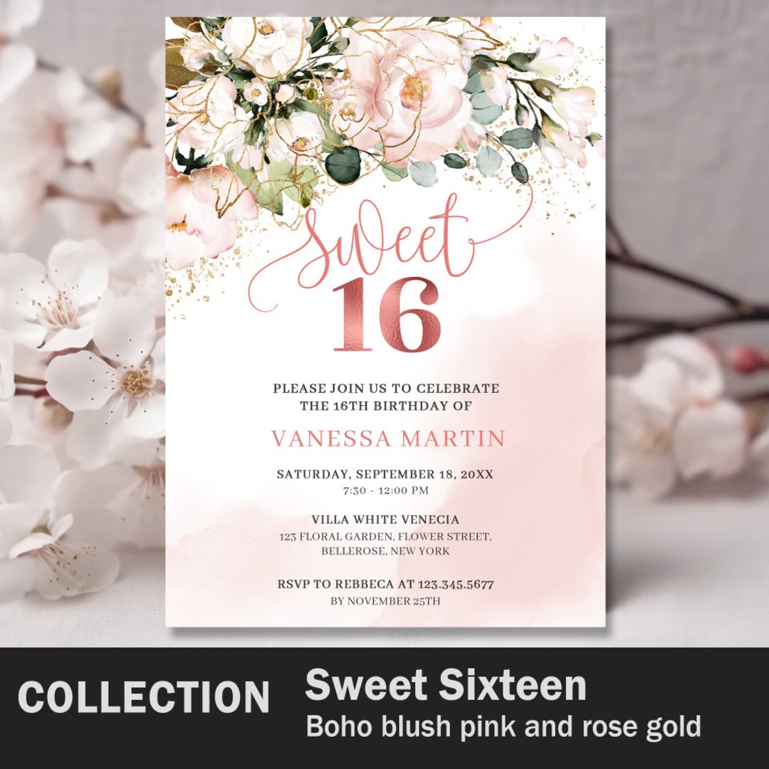バラエレガント金ゴールドフローラユーカリ金ゴールドスウィート16 スタンダードカクテルナプキン | Zazzle.co.jp